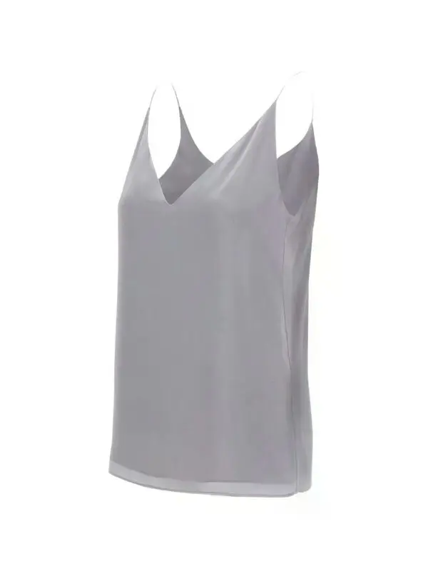 Eleventy Slim Strap V-neck Top