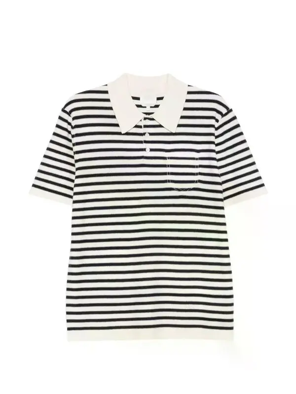 A.p.c. Striped Pocket Polo Shirt - Neutrals