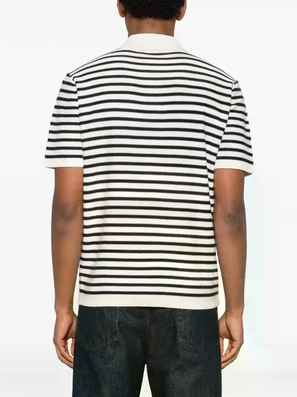 A.p.c. Striped Pocket Polo Shirt - Neutrals