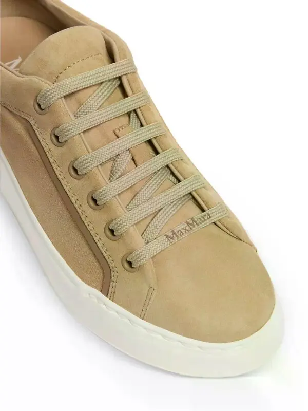 Max Mara Platform Lace-up Sneakers - Neutrals