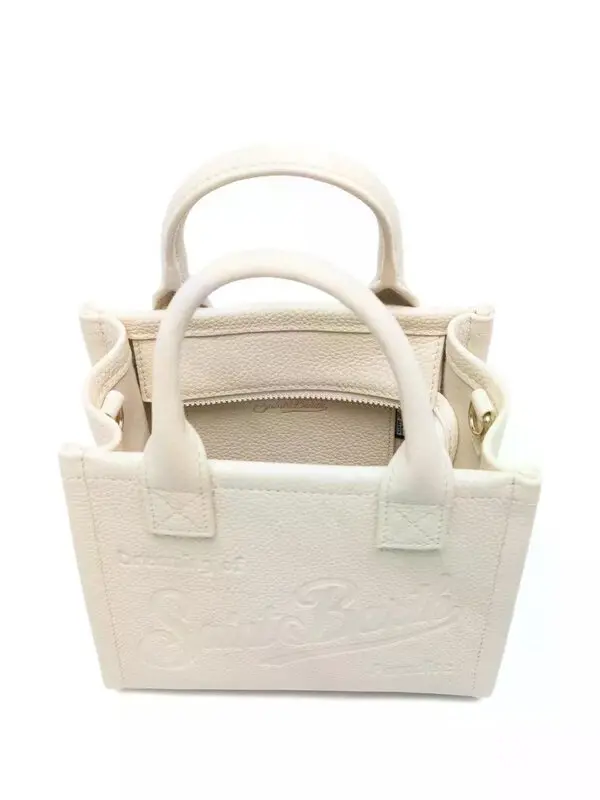 MC2 SAINT BARTH Mini Logo-embossed Tote Bag - White