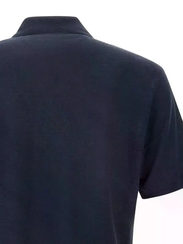 Eleventy Buttoned Short-sleeve Polo Shirt - Blue