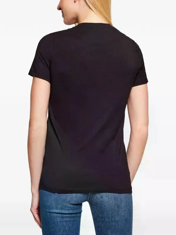 Elisabetta Franchi Logo Embroidered Cotton T-shirt