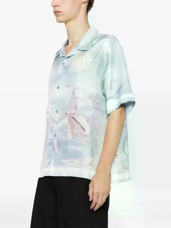 Givenchy Boxy Fit Printed Silk Shirt