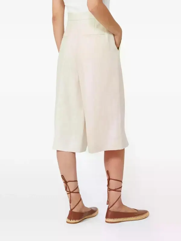 Max Mara Front-pleats Culotte Shorts - Neutrals