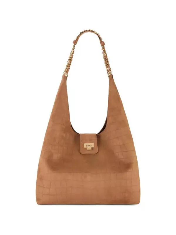 Elisabetta Franchi Embossed Chain Shoulder Bag