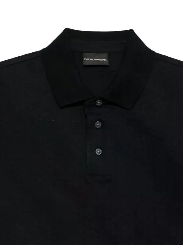 Emporio Armani Textured Polo Shirt