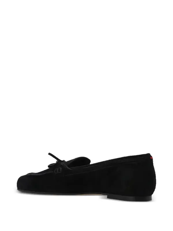 AeydĒ Bow-detail Suede Loafers - Black