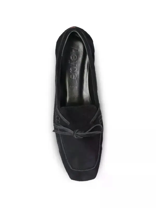 AeydĒ Bow-detail Suede Loafers - Black