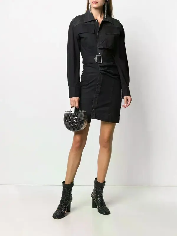 DIESEL® Belted Shirt Dress