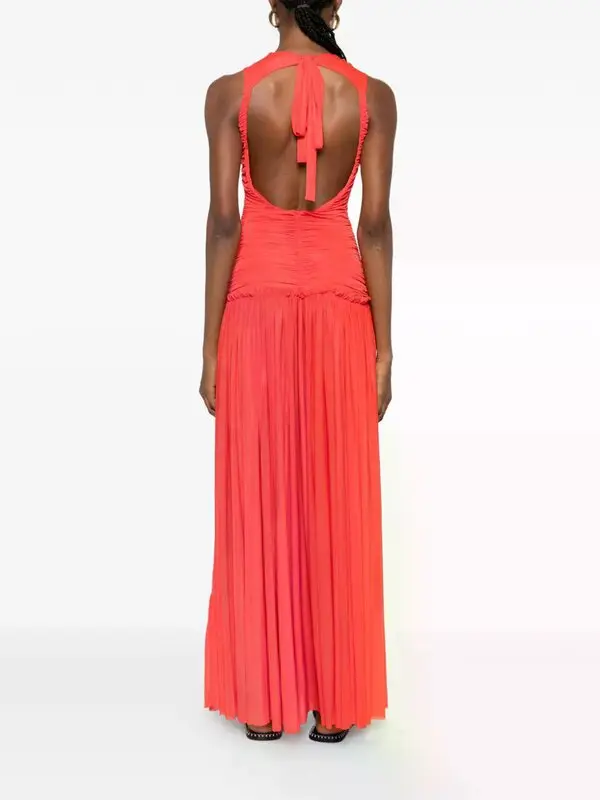SIEDRES Alina Ruched Maxi Dress - Red