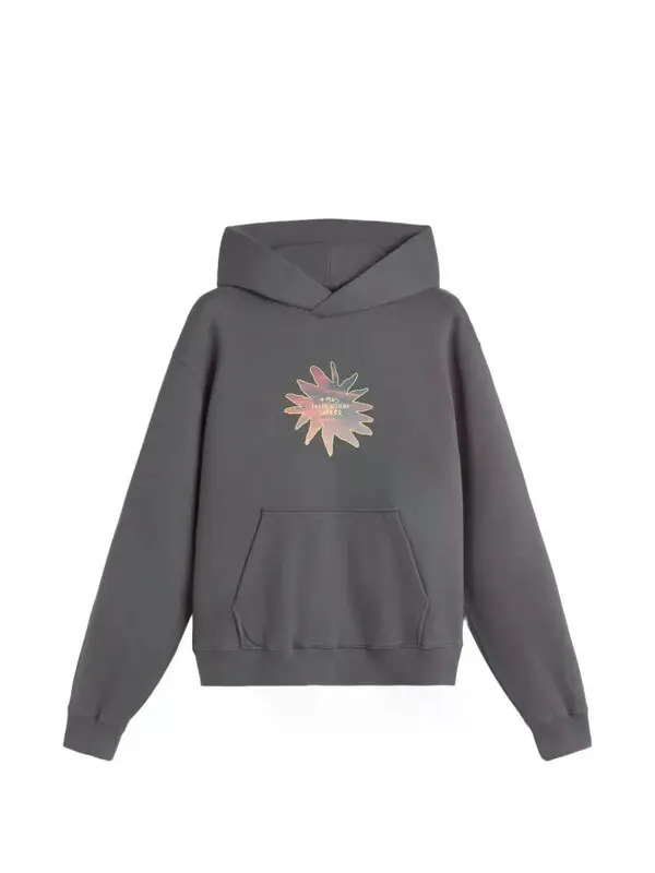 LES HÉRITIERS Floral Design Drawstring Hoodie