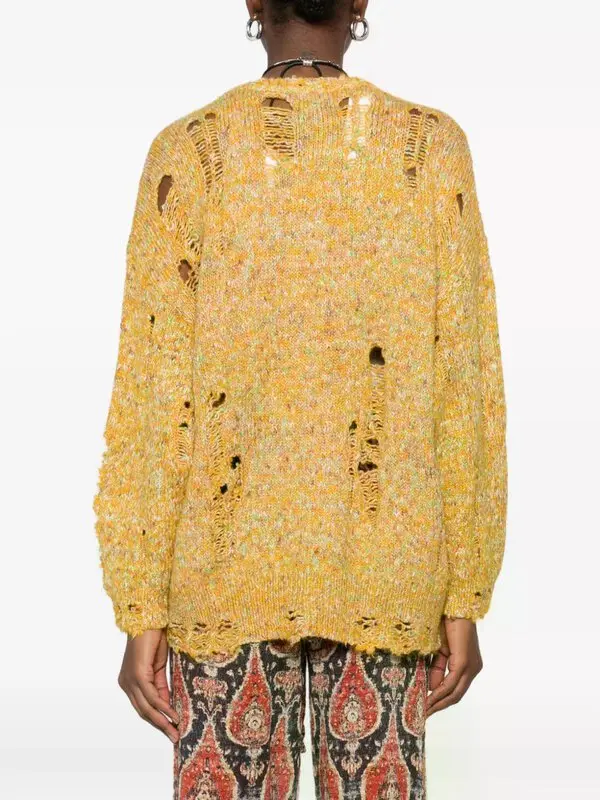 R13 Distressed Button Cardigan