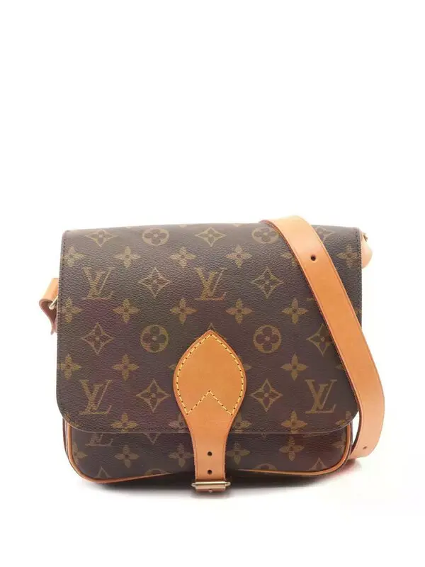 LOUIS VUITTON 1990 Monogram Cartouchiere Mm Crossbody Bag - Brown