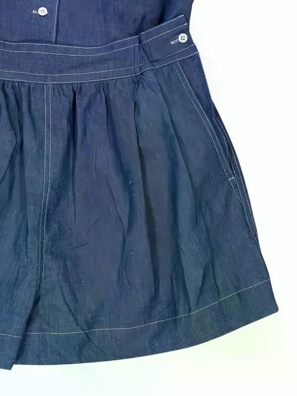 Prada Chambray Pocket Button Jumpsuit - Blue