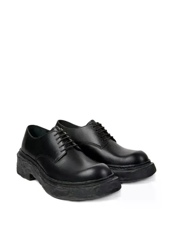 Camper Smooth Leather Lace-up Shoes - Black