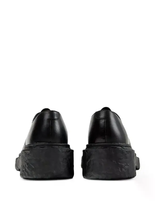Camper Smooth Leather Lace-up Shoes - Black