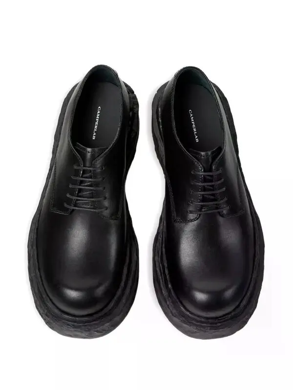 Camper Smooth Leather Lace-up Shoes - Black