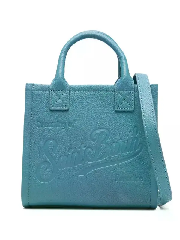 MC2 SAINT BARTH Mini Logo-embossed Tote Bag - Blue