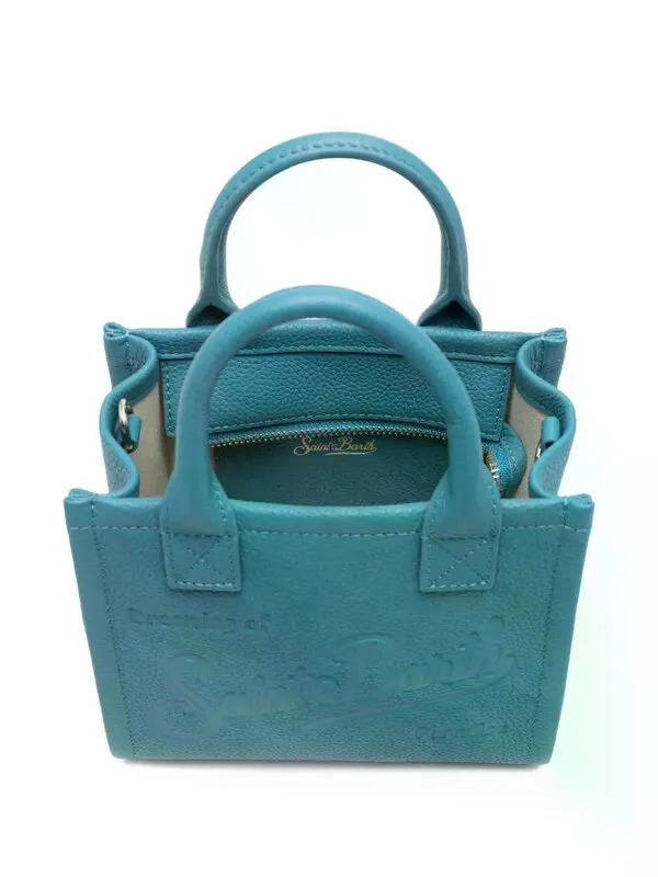 MC2 SAINT BARTH Mini Logo-embossed Tote Bag - Blue