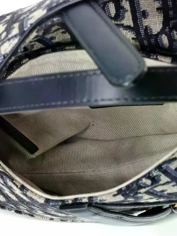 Dior Saddle Handbag Oblique Canvas Mini - Blue