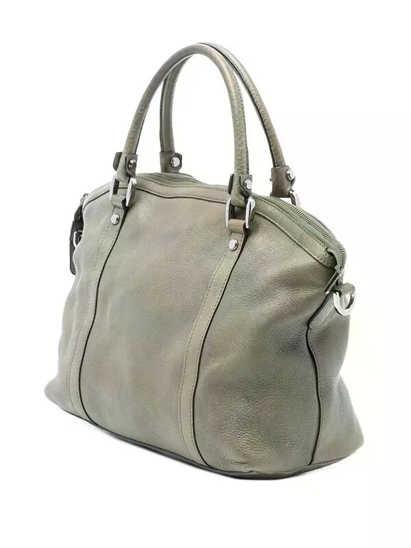 Gucci Leather Gg Charm Dome Satchel