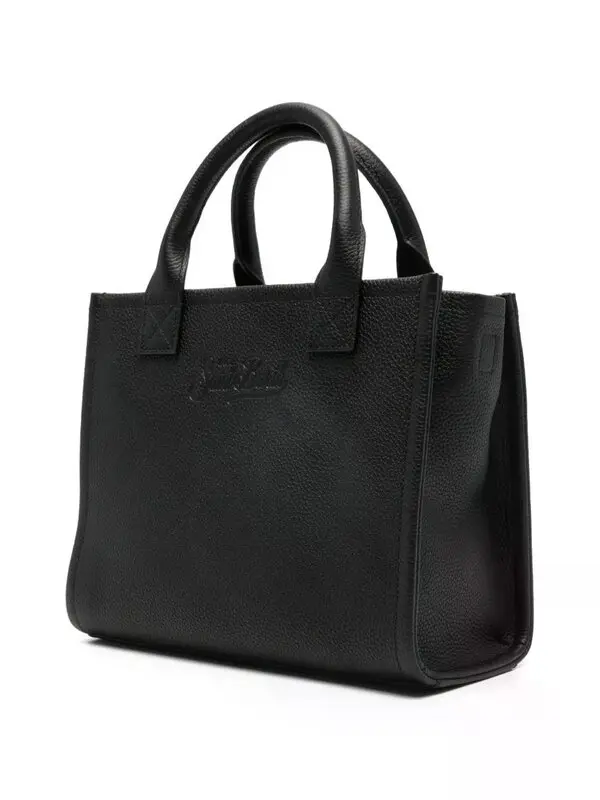 MC2 SAINT BARTH Midi Vanity Debossed Top-handle Tote Bag - Black