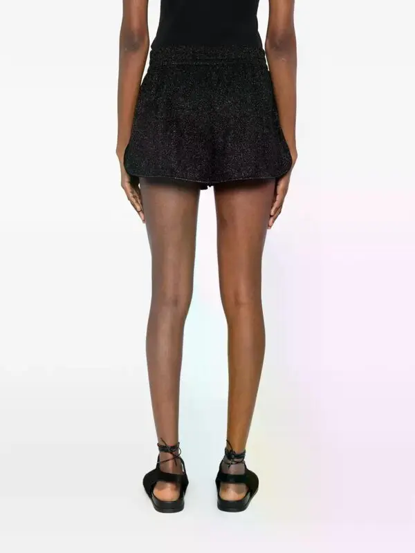 Oseree Lurex Shorts - Black