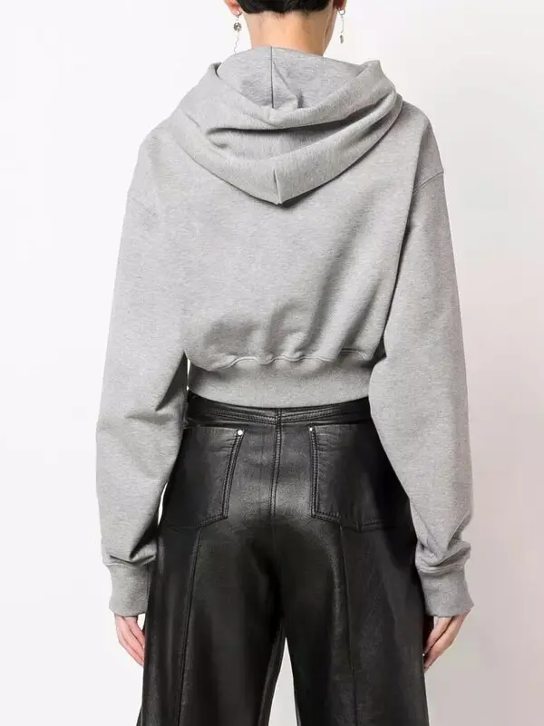 Off-White Helvetica Cropped Hoodie