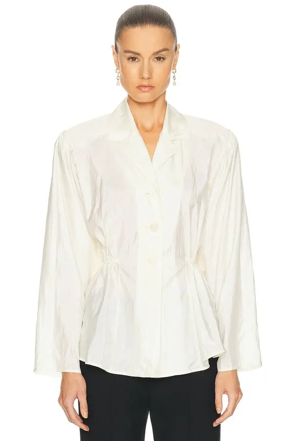 Chloé Light Weight Taffeta Top - Coconut Milk