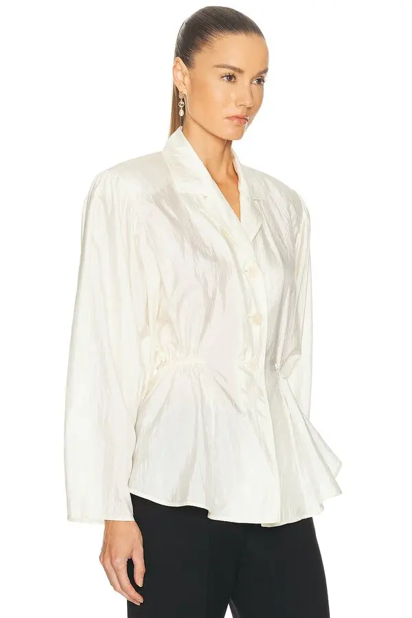 Chloé Light Weight Taffeta Top - Coconut Milk
