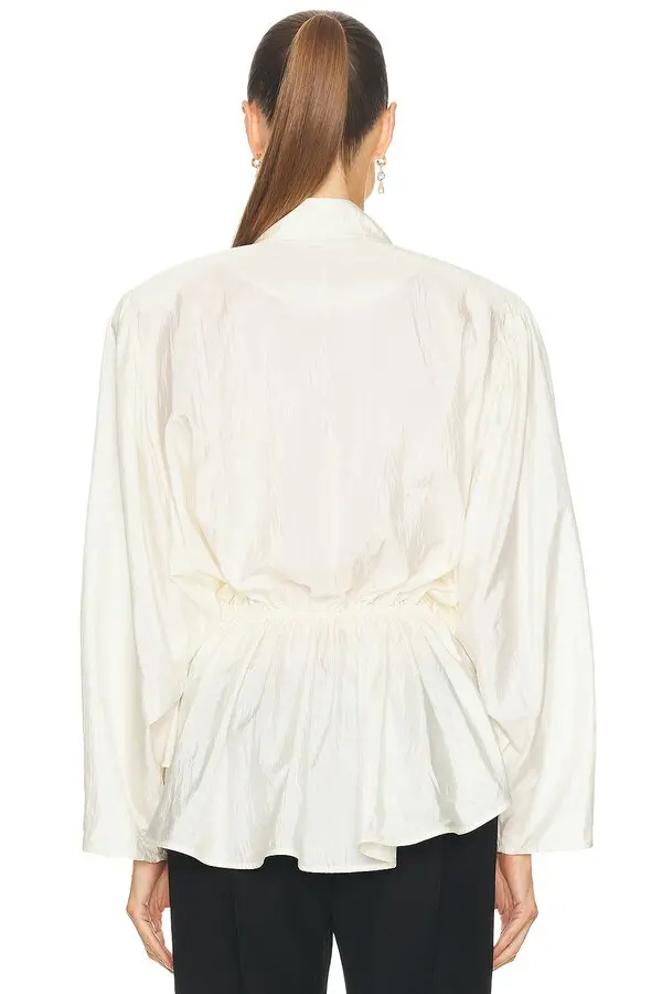 Chloé Light Weight Taffeta Top - Coconut Milk