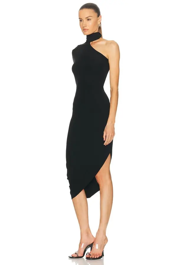 Alexander Wang Asymmetric Draped Midi Dress