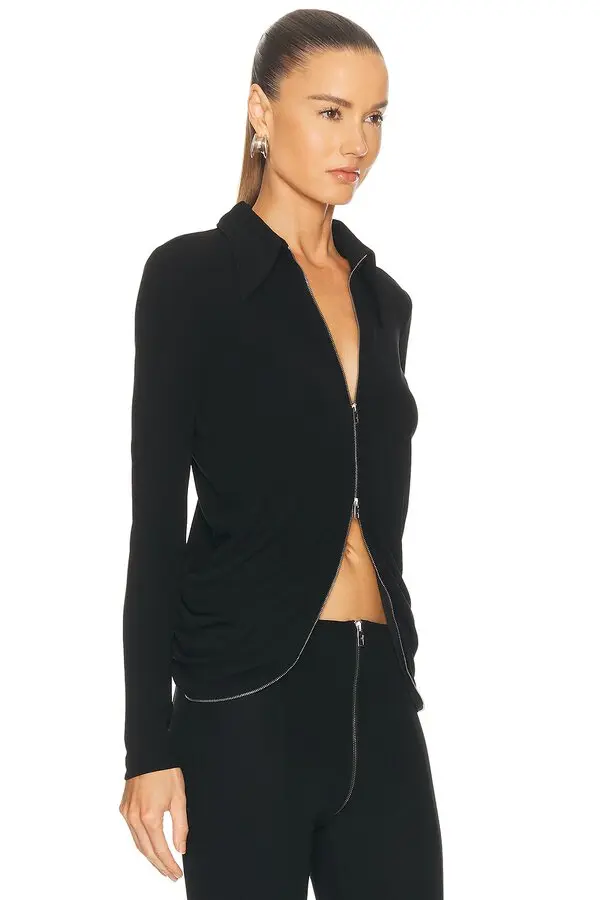 Alexander Wang Continuous Zipper Drape Back Shirt