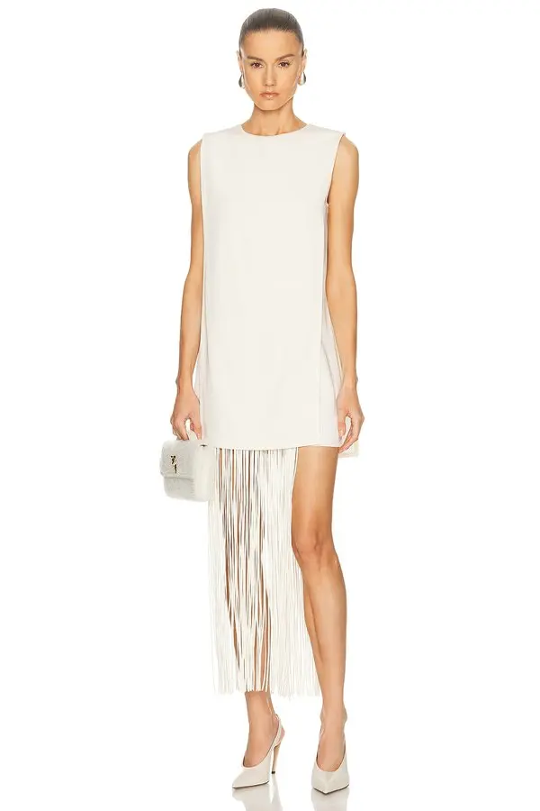 Alexis Mackenzie Removable Fringe Dress - Off White