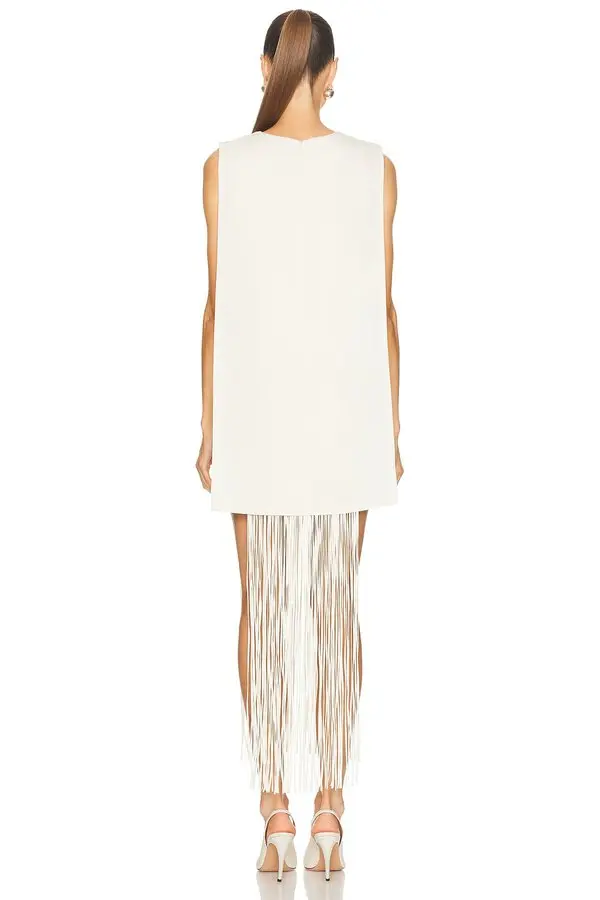 Alexis Mackenzie Removable Fringe Dress - Off White