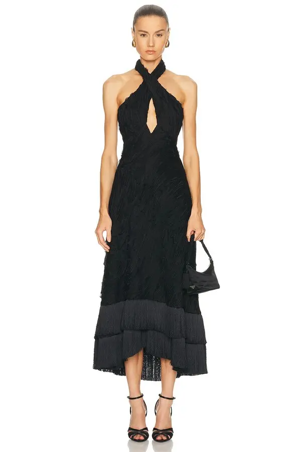 Alexis Ambrosio Fringe Hem Dress