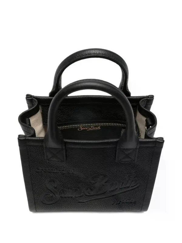 MC2 SAINT BARTH Mini Debossed-logo Tote Bag - Black