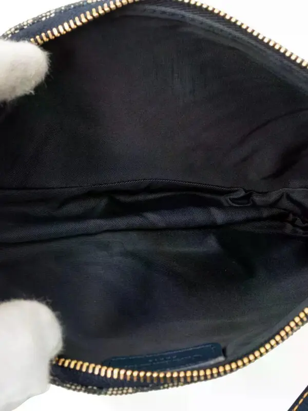 Dior 2001 Mini Diorissimo Canvas Saddle Pochette - Blue