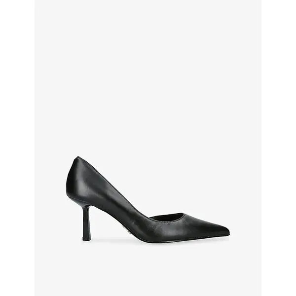 Steve Madden Vena 017 Leather Heeled Courts - Black
