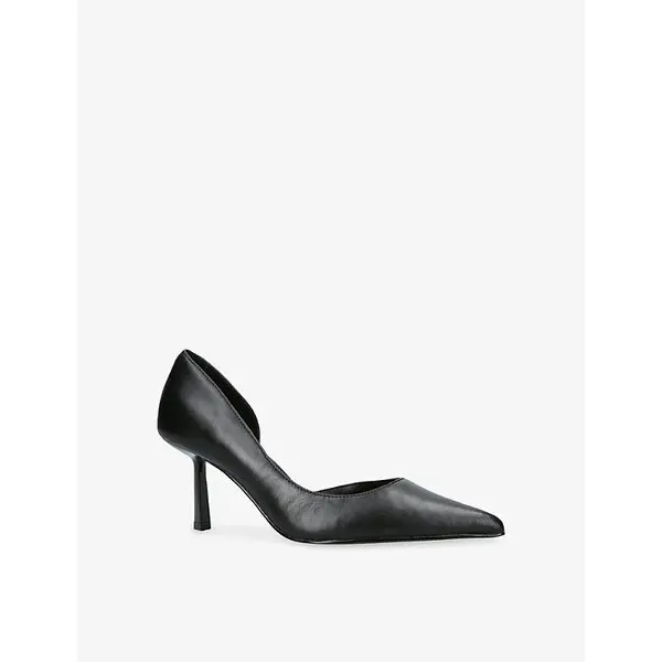 Steve Madden Vena 017 Leather Heeled Courts - Black