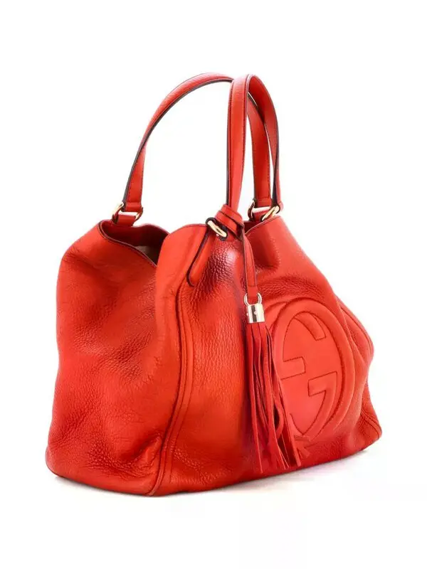 Gucci Soho Leather Shoulder Bag - Red