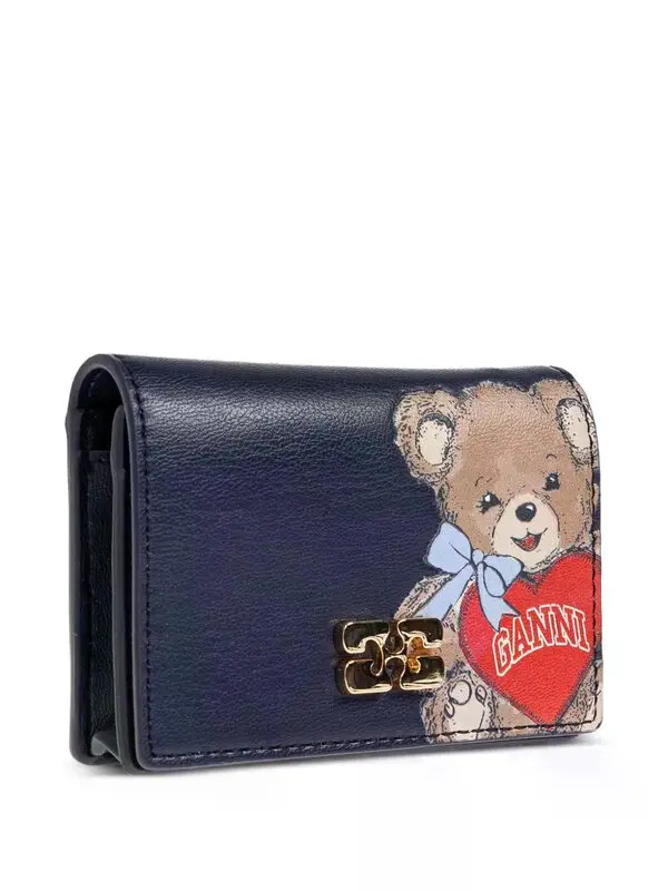 GANNI Teddy Appliqué-logo Wallet