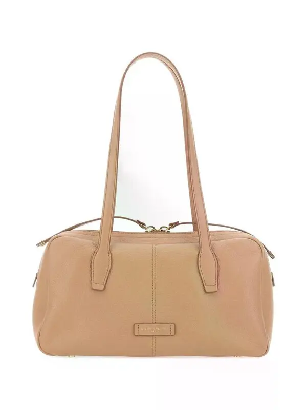 GIANNI CHIARINI Aryna Hammered Shoulder Bag - Neutrals