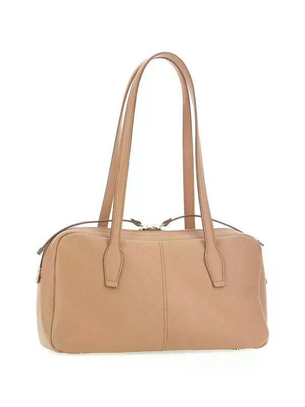 GIANNI CHIARINI Aryna Hammered Shoulder Bag - Neutrals