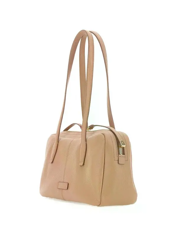 GIANNI CHIARINI Aryna Hammered Shoulder Bag - Neutrals