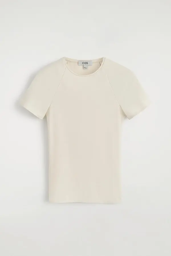 Cos Interlock Jersey T-shirt - Beige
