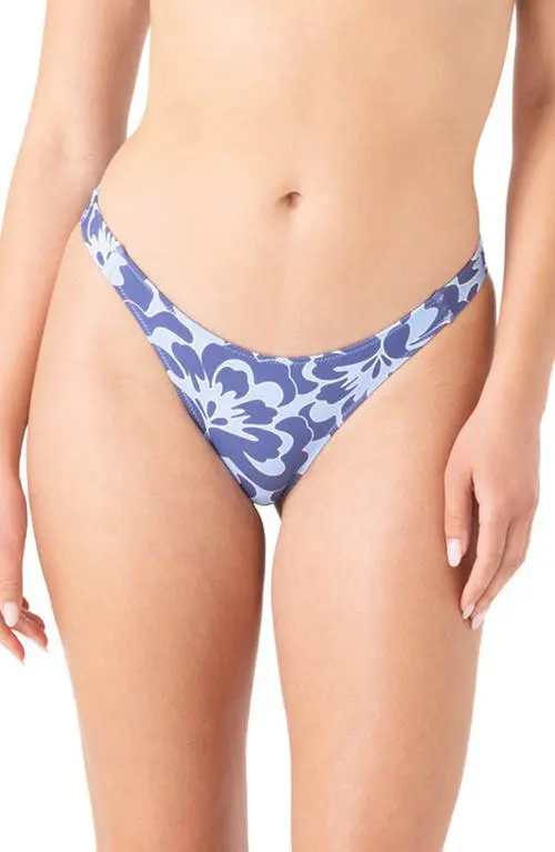 Roxy Tropical Drift Scrunch Bikini Bottoms - Blue