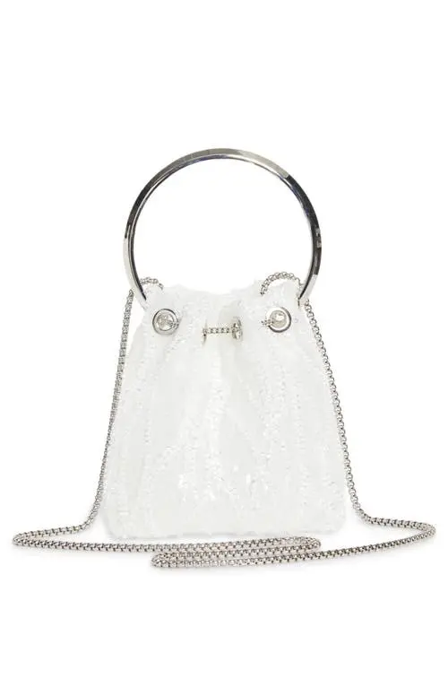JIMMY CHOO Bon Bon Sequin Mesh Pouch