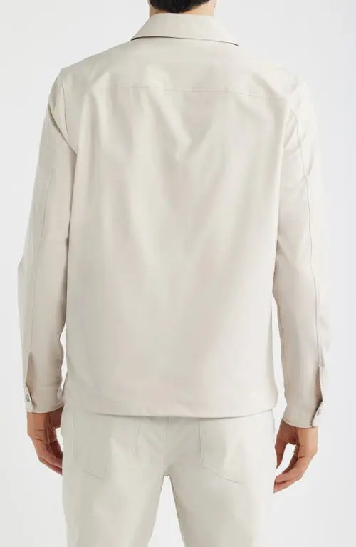 REISS Ascend Zip-up Shirt Jacket - Stone